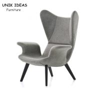 China Butterfly Upholstered Single Seater Sofa Chair High Back Armrest 100cm Fabric for sale