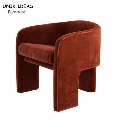 China Modern Velvet Armchair Single Sofa Bed 69cm Club Side Leisure Chair Custom Color for sale