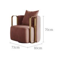China Velvet Swivel Accent Armchair 80x73x70cm White for Hotel Living Room Apartment for sale