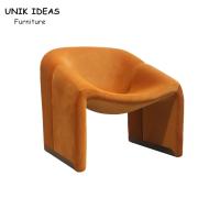 China Luxury Velvet Single Seater Sofa Armchair 76x67x70CM for Hotel Lobby Office for sale