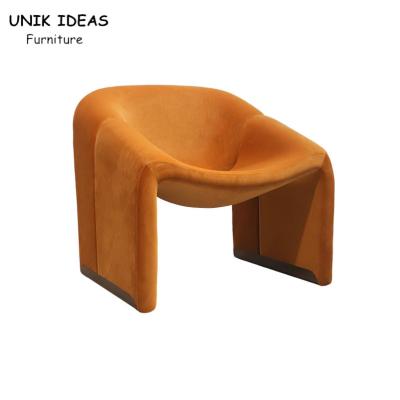 China Luxury Velvet Single Seater Sofa Armchair 76x67x70CM for Hotel Lobby Office for sale