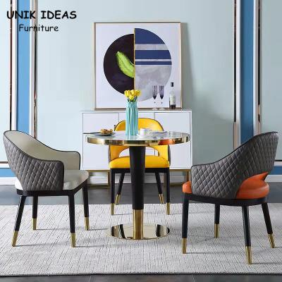 China 0.6CBM Nordic 4 Seater Dining Chair Set Scandinavian Marble Table and Chairs for sale