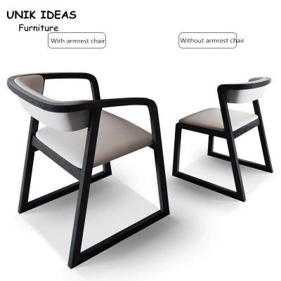 China Scandinavian Oak Wood Dining Chair with Arm 56x52x73cm Antique Nordic Home for sale