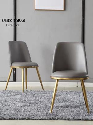China Gold Metal Frame Dining Chair Minimalist North European Style 84cm Height for sale