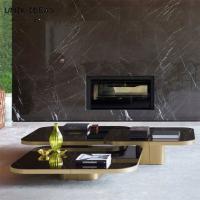 China Stainless Steel Center Table 3x3 for L Shape Sofa Sectional Mirrored 0.6CBM for sale