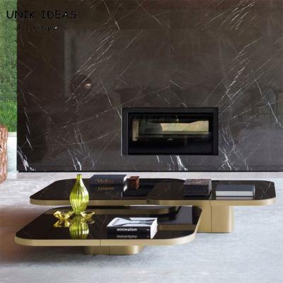 China Stainless Steel Center Table 3x3 for L Shape Sofa Sectional Mirrored 0.6CBM for sale