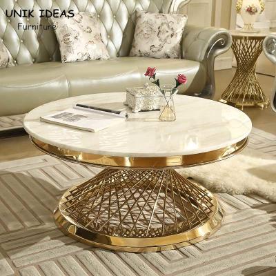 China White Modern Marble Coffee Center Table 130x45cm Stainless Steel Base Living Room Furniture for sale