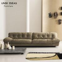 China Italian Minimalist 3 Seat Sofa Modular Chaise Lounge 2.2m Custom Fabric for sale
