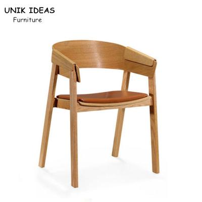 China Nature Wood Dining Chair Coffee Lounge Armchair 8.5kg Ash Wood for sale