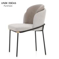 China Upholstered Metal Frame Dining Chair Italian Design 530x590x830mm Custom Color for sale
