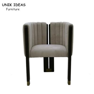 China Nordic Modern Velvet Single Sofa Chair Black Three Legs Custom Color 80cm for sale
