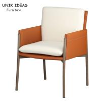 China Fabric Leather Single Seater Sofa Chair French Reception Metal Inside Antique 80cm for sale