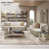 China Modern 3 Seater Leather Sofa with Chaise for Hotel Living Room Customizable for sale