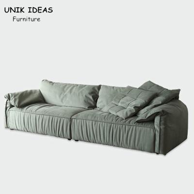 China Italy Modern Velvet Sectional Sofa Set 2650mm 4 Seater Custom Color Living Room Couch for sale