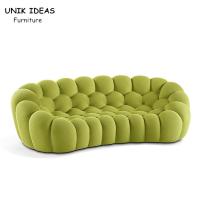 China Italian Design Bubble Sofa 2 Seater Velvet Living Room Sectional Couch Green Custom Size 120x100x85cm for sale