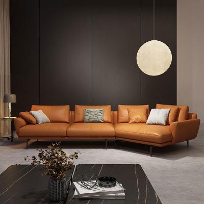 China 114 Inch Modern Sectional Sofa with Chaise Synthetic Leather Living Room Office Furniture for sale