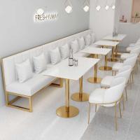 China Modern Marble Coffee Table and Velvet Chairs Set Stainless Steel Base Custom Size for sale