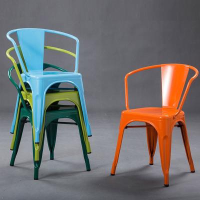 China Cold Rolled Steel Stackable Dining Chair 43x44x73cm Powder Coating Breathable for sale