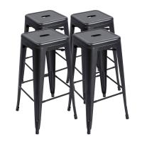 China Iron High Foot Bar Chair Industrial Stackable Bar Stool Black Seater for sale