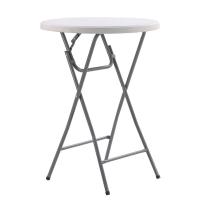 China HDPE Plastic Folding Bar Height Bistro Table 60cm Round Portable for Party Event Cocktail for sale