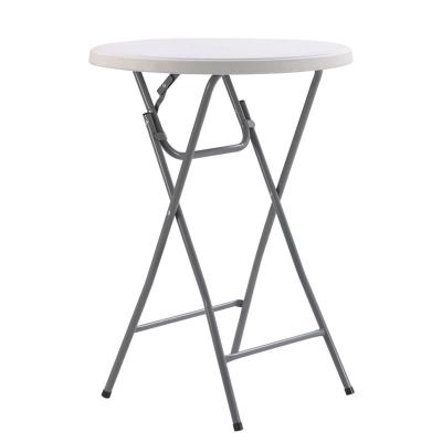 China HDPE Plastic Folding Bar Height Bistro Table 60cm Round Portable for Party Event Cocktail for sale