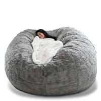 China Indoor Home Leisure Sofa Bed Big Bean Bag Chair Cover 7ft 180x90cm Flannel for sale