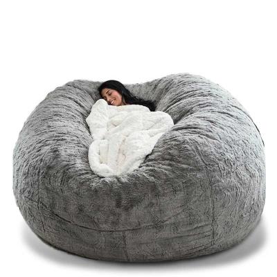 China Indoor Home Leisure Sofa Bed Big Bean Bag Chair Cover 7ft 180x90cm Flannel for sale