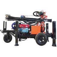 China Trailer Mounted Water Well Drill Rig 130m Full Hydraulic For Shallow Wells for sale