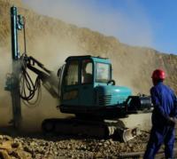China Blasthole Rock Drill Rig , Top Hammer Drilling Rig Crawler Type For Blasting for sale