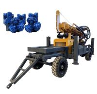 China 260m Diesel Borehole Drilling Rig Trailer Mounted With Full Hydraulic System for sale