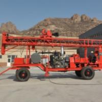 China Portable Borehole Drilling Rig Machine Trailer Mounted For 300m Meter for sale