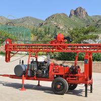 China Borehole Water Well Drill Rig Trailer Mounted 250m Depth For Deep Wells for sale
