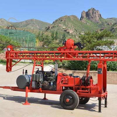 China Borehole Water Well Drill Rig Trailer Mounted 250m Depth For Deep Wells for sale