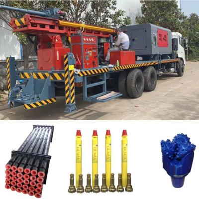 China Gl300at 6x4 Water Well Drill Rig Borehole Truck Mounted Dth With Air Compressor for sale