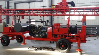 China GL - IIA 300m Small Well Drilling Rig Portable Trailer Mounted Diesel Engine Power for sale