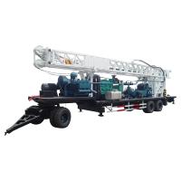 China T-600 600m Depth Water Well Drill Rig Trailer Mounted 200-500mm Hole Diameter for sale