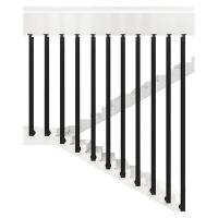 China Custom Aluminum Railing for Modern Apartment Stairs Balustrade 1.2m Height for sale