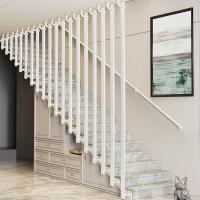 China Custom Aluminum Railing for Modern Apartment Stairs Balustrade 1.2m Height for sale