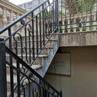 China Modern Wall Mounted Wrought Iron Stair Railing Handrail Bar 120cm for Home Design for sale