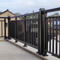China Wood Top Handrail Post Mounted Stainless Steel Glass Railing for Stairs 42mm for sale