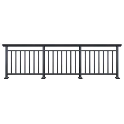 China Metal Indoor Balustrade Wrought Iron Handrail Stair Railing Modern Apartment Design 900mm Height for sale