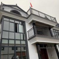China Metal Indoor Balustrade Wrought Iron Handrail Stair Railing Modern Apartment Design 900mm Height for sale