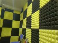 China White Black Soundproof Polyester Fiber Acoustic Panel 1200x600mm for Office Sound Absorption for sale