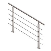 China Prefabricated Wrought Iron Stairs Railing Modern Design for Apartment Interior 900mm Height for sale