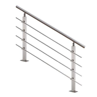 China Prefabricated Wrought Iron Stairs Railing Modern Design for Apartment Interior 900mm Height for sale