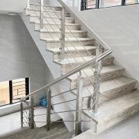 China Prefabricated Wrought Iron Stairs Railing Modern Design for Apartment Interior 900mm Height for sale