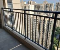 China Apartment French Iron Staircase Railing Wall Mounted Metal Handrails Balustrade 900mm Height for sale
