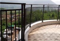China Apartment French Iron Staircase Railing Wall Mounted Metal Handrails Balustrade 900mm Height for sale