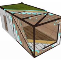China Main Material Pine Comfortable Interior Outdoor Commercial Activity Container House for sale