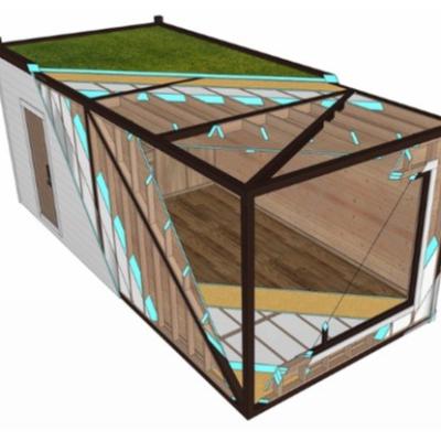 China Main Material Pine Comfortable Interior Outdoor Commercial Activity Container House for sale